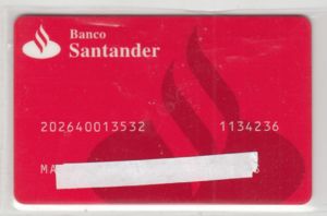Bank Card: Banco Santander (Banco Santander, Portugal) Col:PT-GM-0017