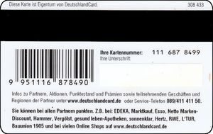 Funktionale Karte: Edeka - Wir lieben Lebensmittel (Front 4 symbols ...