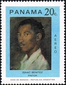 Stamp: Portrait, by Isaac Benítez (Panama(Personalities-1973) Mi:PA ...