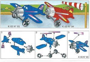 Meal Toy: Blue plane (Kinder Surprise, Worldwide(Kinder - Airplanes ...