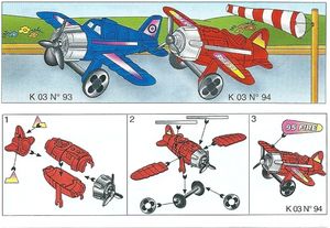 Meal Toy: Red plane (Kinder Surprise, Worldwide) (Kinder - Airplanes ...
