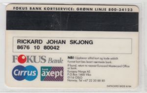 Bank Card: Focus (Fokus Bank, Norway) Col:NO-CR-0002