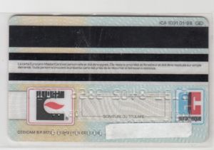 Bank Card: Mastercard (Credit Agricole, FranceCol:FR-MC-0024.03