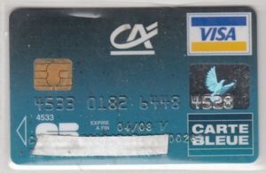 Bank Card: Carte Blue (Credit Agricole, FranceCol:FR-VI-0041
