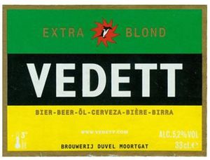 Drink Label: Vedett Extra Blond (Duvel Moortgat, BelgiumCol:BE-BEER-008284