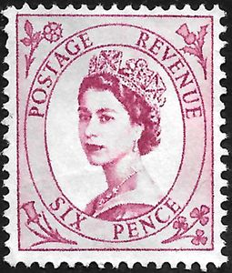Stamp: Queen Elizabeth II - Predecimal Wilding (United Kingdom of Great ...