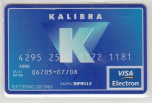 Bank Card: Kalibra (Banca Eurosistemi (Italy), ItalyCol:IT-VE-0025.01