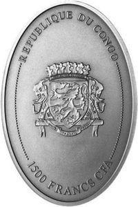 Munt: 1,500 CFA Francs (Tyrannosaurus Rex) (Congo-Brazzaville(1993~1994 ...