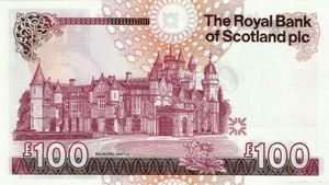 Banknote: 100 Pounds Sterling (Scotland(1987-2007 Issue Royal Bank of ...