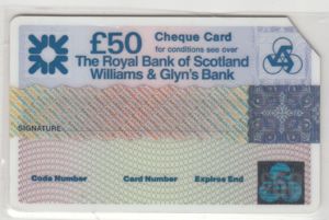 Bank Card: Cheque Card (Royal Bank of Scotland, United Kingdom of Great ...