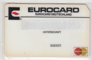 Bank Card: Eurocard (Eurocard Deutschland, Germany, Federal RepublicCol ...