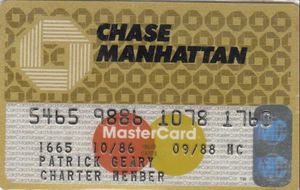 Bank Card: Chase Manhattan (Chase, United States of AmericaCol:US-MC-0159