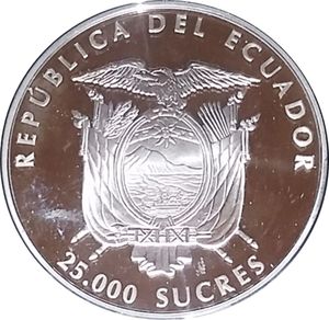Moneda: 25,000 Sucres (2006 FIFA World Cup) (Ecuador(1986~Today ...