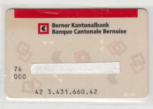 Банкови карти: Berner Kantonalbank (Berner Kantonalbank, ШвейцарияCol:CH-GM-0031