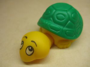 Meal Toy: Turtle, green carapace, yellow head (Kinder Surprise ...