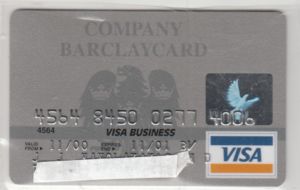 Bank Card: Company Barclaycard (Barklays Bank, Zimbabwe) Col:ZW-VI-0001