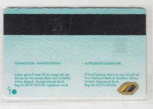 Bank Card: Bob (First National Bank, South AfricaCol:ZA-GM-0023 💳