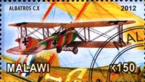 Stamp: Albatros C.X (Cinderellas) (Malawi) Col:MW 2012-15/1