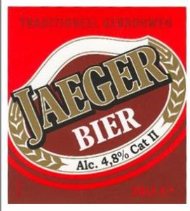 Drink Label: Jaeger Bier (Vereenigde Nederlands Brouwerij ...