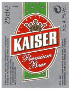 Drink Label: Kaiser Premium Beer (Bavaria Lieshout Holland ...
