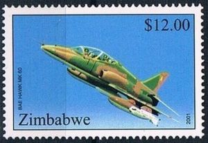 Briefmarke: BAe Hawk MK 60 (Simbabwe(Aircraft) Mi:ZW 696,Sn:ZW 877,Yt:ZW 458,Sg:ZW 1045