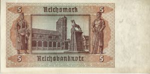 Banknote: 5 Reichsmark (Germany(1942 Issue - Reichsbanknote) Wor:P-186a ...