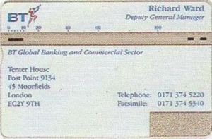 Phonecard: Richard Ward (British Telecom, United Kingdom of Great ...