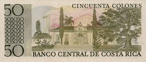 Billete de Banco: 50 Colones (Costa Rica(Edicion 1968-72) Wor:P-239a.8