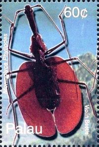 Stamp: Violin beetle (Palau(Insects (2003)) Mi:PW 2183,Sn:PW 719f,Yt:PW ...