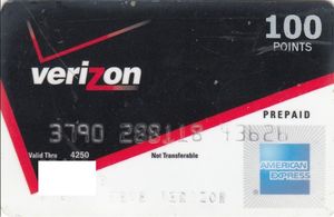 Bank Card: Verizon (American Express, United States of AmericaCol:US-AE ...