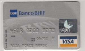 Bank Card: Banco BHIF (Banco BHIF, Chile) Col:CL-VI-0006