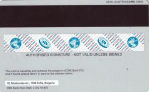 Tarjeta de Banco: Dsk Bank Maestro World Blue - 03/06 (DSK Bank ...