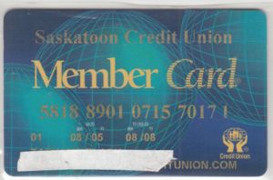 Tarjeta de Banco: Member Card (Saskatoon Credit Union, CanadáCol:CA-GM-0006