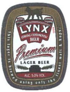 Drink Label: LYNX Premium Lager (Bavaria Lieshout Holland, Netherlands ...