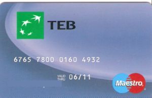 Bank Card: Teb (Turk Ekonomi Bankasi, Türkiye (Turkey)Col:TR-MS-0083