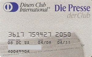 Bank Card: Diners Club İnternational (Koçbank, Türkiye (Turkey)Col:TR ...