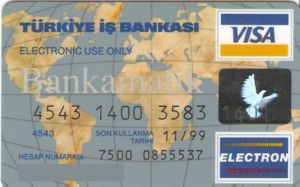 Bank Card: Bankamatik (Türkiye İş Bankası, Türkiye (Turkey)Col:TR-VE-0083
