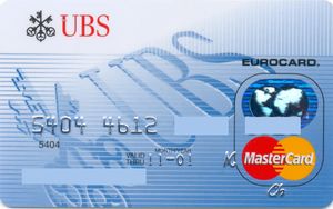 Bank Card: UBS MasterCard (Union Bank Of Switzerland, SwitzerlandCol:CH ...