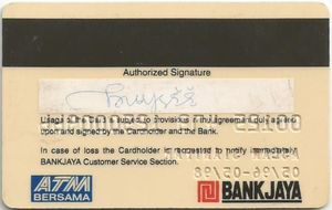 Bank Card: Atm (BANKJAYA, IndonesiaCol:ID-GM-0052.01
