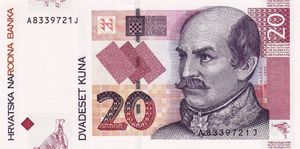 Banknote: 20 Kuna (Croatia(2001-2012 Issue) Wor:P-39a