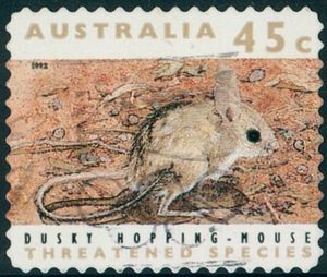 Stamp: Dusky Hopping-mouse (Notomys fuscus) (Australia(Threatened ...