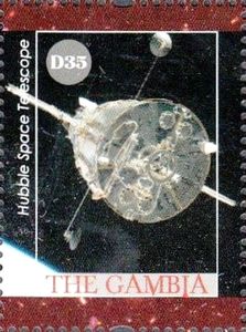 Stamp: Hubble Space Telescope (Gambia) (NASA - Man in Space (2012)) Mi ...