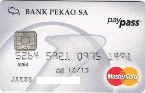 Bank Card: Mastercard paypass (Bank Polska Kasa Opieki SA/Bank Pekao SA ...