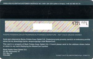 Bank Card: Business Card (Bank Polska Kasa Opieki SA/Bank Pekao SA ...