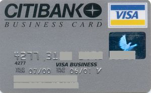 Bank Card: CITYBANK - Business card (Citibank, Czech RepublicCol:CZ-VI-0059