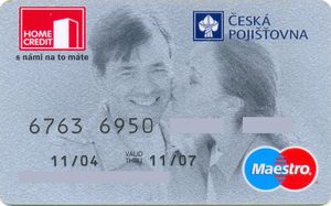 Bank Card: HOME CREDIT - Česká Pojišťovna (eBanka, Czech RepublicCol:CZ ...