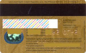 Bank Card: UniCredit Bank - Gold (UniCredit Bank, Czech Republic) Col ...
