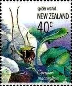 Stamp: Corybas macranthus (New Zealand(New Zealand World Stamp ...