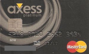 Bank Card: AXESS Platinum (Akbank T.A.Ş., Türkiye (Turkey)Col:TR-MC-0184