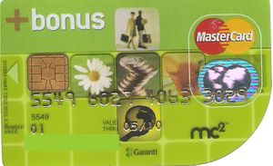 Bank Card: + Bonus mc2 (Garanti Bankası, Türkiye (Turkey)Col:TR-MC-0239